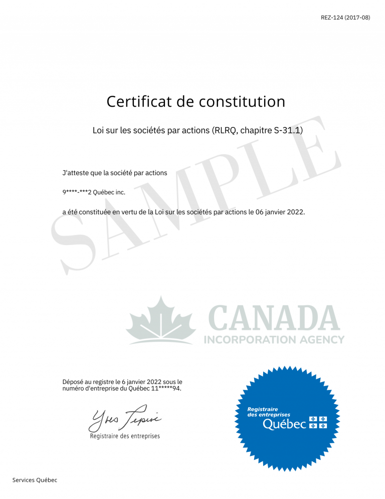 Quebec CNESST Account | Canada Incorporation Agency