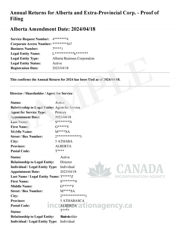 File Annual Return Online | Canada Incorporation Agency