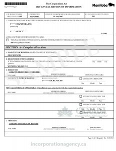 File Annual Return Online | Canada Incorporation Agency