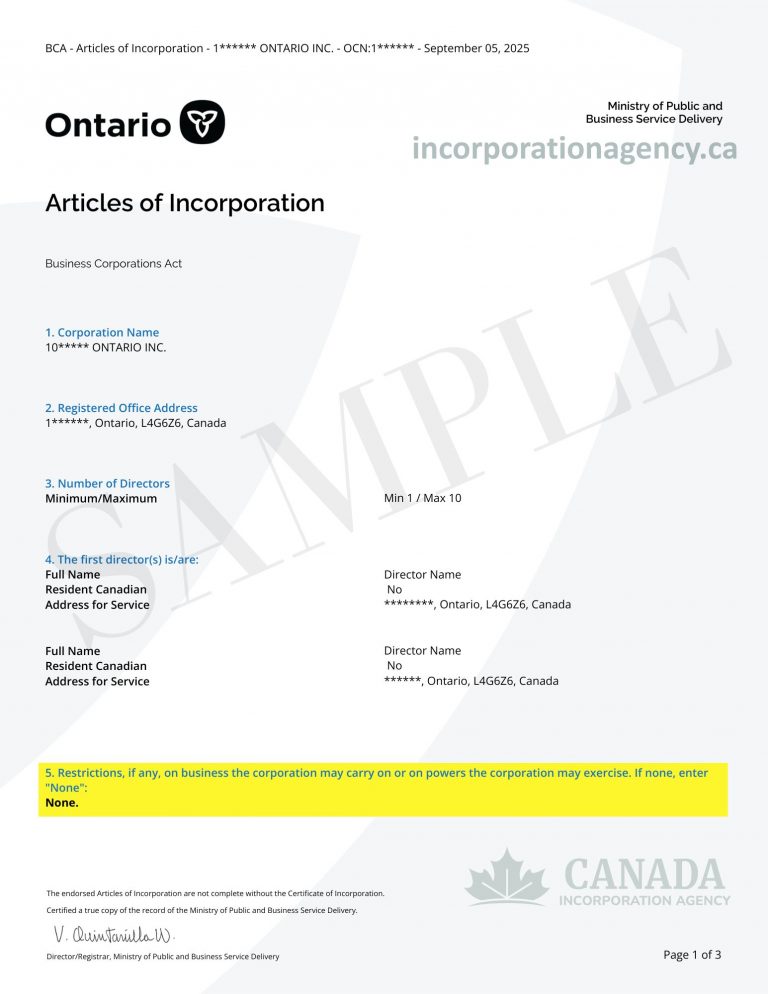 Company Key Guide 2025 | Canada Incorporation Agency